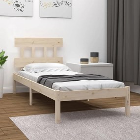 Rám postele bílý masivní dřevo 100 x 200 cm