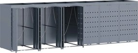 Úložný box na 6 popelnic Světle šedá 408 x 77,5 x 121,5 cm 3394752