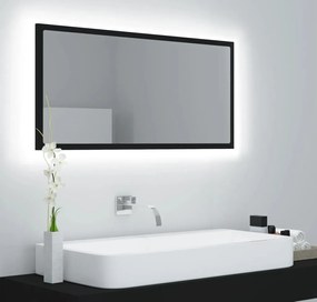 vidaXL LED koupelnové zrcadlo 90 x 8,5 x 37 cm akrylové [804937] Barva: Černá