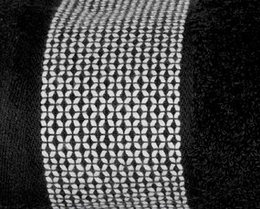Detexpol Bavlněný ručník Carlo černý 2 rozměry Rozměr: 70x140cm