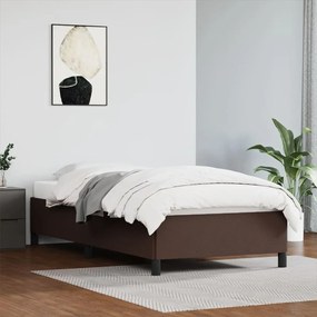 Rám postele hnědý 80 x 200 cm umělá kůže