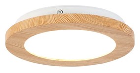 Stropní svítidlo natural 17 cm včetně LED 3-stupňově stmívatelné - Linda