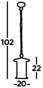 Searchlight 8476BK Venkovní závěsné svítidlo PAGODA černé