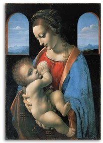 Obraz na plátně REPRODUKCE Madonna Litta - Da Vinci - 60x90 cm