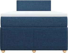 Box spring postel s matrací modrá 120x200 cm textil 3287422