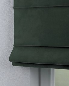 Římská roleta Capri barva zelená látka lesklé, sametová