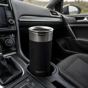 Quokka Boost 400ml černá / Termohrnek se sítkem / nerezová ocel