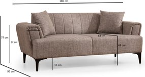 Hanah Home Dvoumístná pohovka HAMLET béžová 180 cm