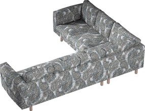Potah na pohovku IKEA Norsborg rohová 5-místná barva vícebarevná látka pletený vzor, vzorované