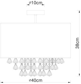 GLOBO 15188D3 - Stropní svítidlo AMY I 1xE27/60W/230V