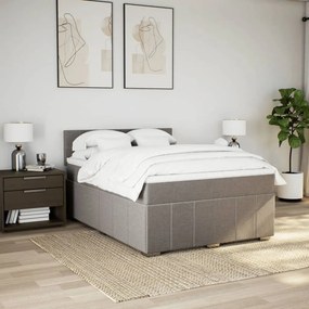 Box spring postel s matrací taupe 160x200 cm textil 3287123