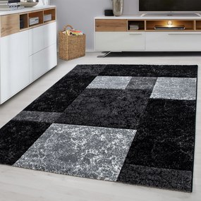 Ayyildiz, Kusový koberec Hawaii 1330 black, 80x300, černá, kancelář