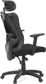 Kancelářská židle KA-R215 BK, synchronní mechanismus, černá síťovina (65 x 63) cm