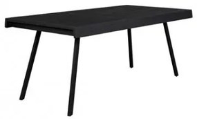 Jídelní stůl SURI 200 x 90 cm, černé dřevo White Label Living 2100124