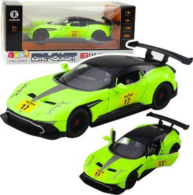 LEAN Toys Sportovní auto na setrvačník se světly a zvuky zelené 1:22