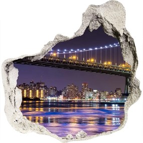 Wallmuralia Fototapeta díra na zeď 3D Most v New Yorku 75x75 cm