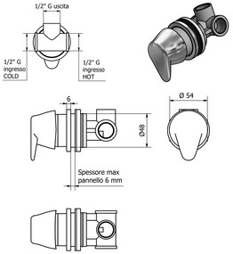 Sapho, TINY Páková baterie na okraj vany, chrom, TMC12TY
