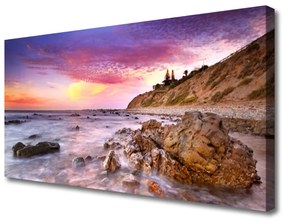 Obraz na plátně Moře Kameny Krajina 100x50 cm