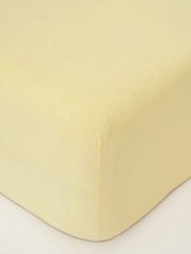 MK Lůžkoviny Jersey prostěradlo do postýlky Classic 60 × 120 cm - pastelová žlutá