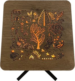 Li-Go "Les se zajícem" lampa 19x19 cm provedení povrchu: dub světlý
