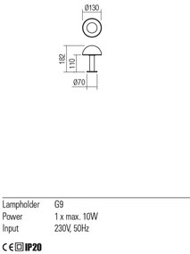 Redo Stolní lampa Lumien, v.18,2cm