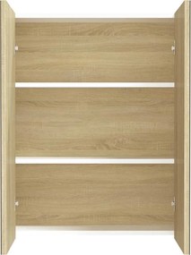 Koupelnová skříňka se zrcadlem 60x15x75 cm MDF bílá a dub 331530