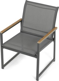 Zahradní sestava AZS-S1212 GREY, síťovina, šedá (108 x 68) cm