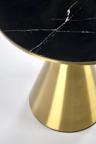 HALMAR TRIBECA konferenční stolek černý mramor/zlatý