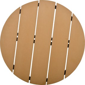 Zaoblený zahradní stůl Outsunny - Elegantní nábytek, stabilní s nastavitelnými nožkami, ideální pro zahradu, terasu a obývací pokoj, ocelový hnědý Ø4…