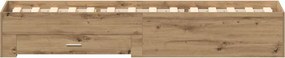 Rám postele Artisanový dub 90 x 190 cm Kompozitní dřevo 3333991