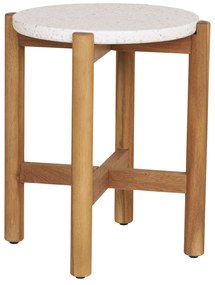 House Nordic Zahradní odkládací stolek TERRACINA ⌀37 cm bílý