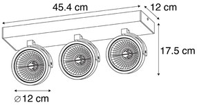 Designové bodové světlo šedé nastavitelné 3-světlo - Go