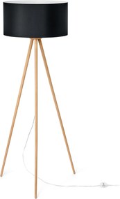 Tchibo - Dřevěná stojací lampa »Trojnožka« - barva: černá