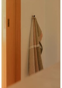 Lněná utěrka Venla 46x70, skořicově-bílá