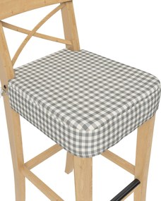Sedák na židli IKEA Ingolf - barová barva šedá látka vzorované