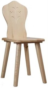 dřevěná jídelní židle z masivního dřeva borovice KR1 jandr
