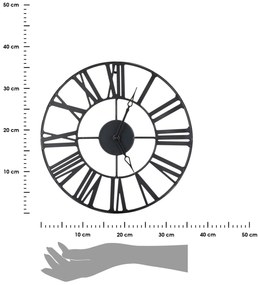 Nástěnné hodiny Roman, černá