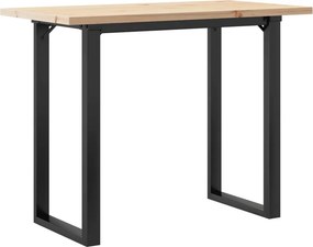 Jídelní stůl s O rámem 100 x 50 x 75,5 cm borové dřevo a ocel 3282741