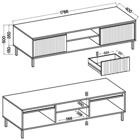 Obývací stěna OSAKA b | 5 dílů | béžová