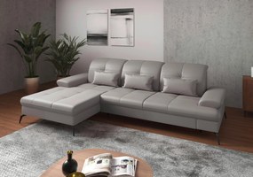 XXXLutz ROHOVÁ SEDAČKA, textil, kůže, světle šedá Sit & More - Sedací soupravy - 000144011714