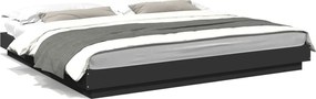 vidaXL Rám postele 200 x 200 cm kompozitní dřevo [3281161] Barva: Černá