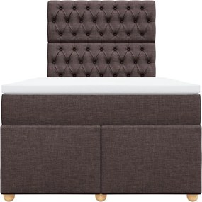 Box spring postel s matrací tmavě hnědá 120x200 cm textil 3291257