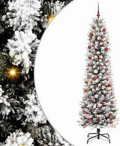 Umělý vánoční stromeček Bílá 210 cm PVC, kov a plast 3396117