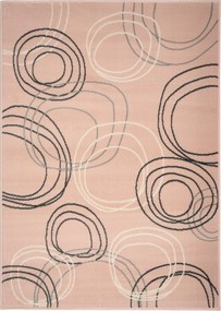 Kusový koberec Circles powder pink, 190x280, ružová, chodba / predsieň, Alfa Carpets