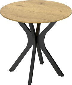 HOMCOM Jídelní stůl kuchyňský stůl kulatý stůl, moderní design, 78 cm x 75 cm, přírodní dřevo