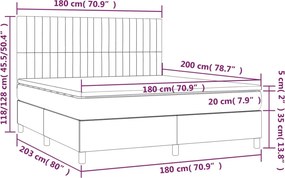 Box spring postel s matrací krémová 180x200 cm textil 3141958