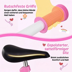 Costway Dětské balanční kolo s výškově nastavitelnými řídítky pro děti od 3