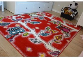 koberec KIDS Les červená C427 velikost 180x270 cm | krásné koberce cz
