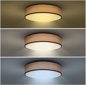 LED stropní světlo s dálkovým ovládáním Brownie nastavitelné - průměr 50 cm, hnědá