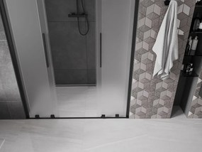 Mexen Velar Duo, posuvné sprchové dveře do otvoru 150 cm, 8mm sklo námraza, černá matná, 871-150-000-32-70